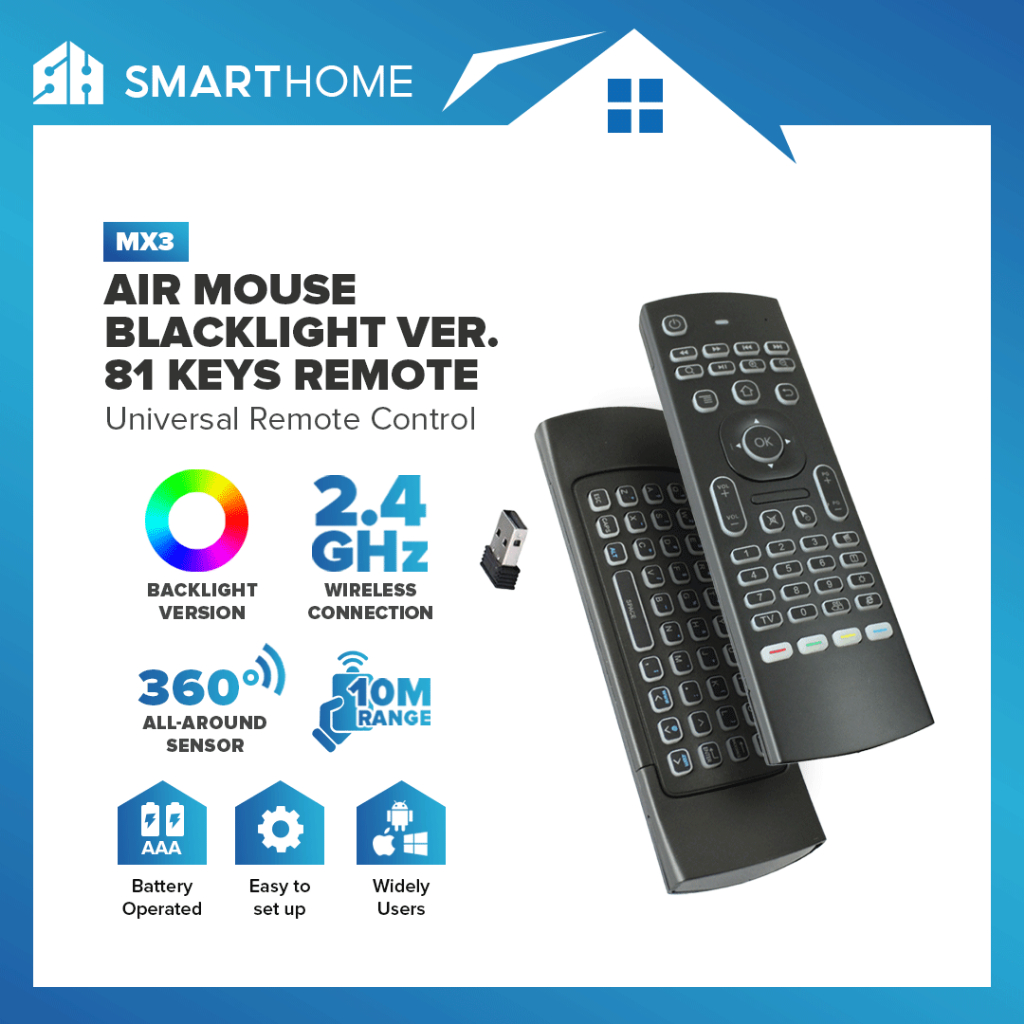 MX3 Backlight Version 2.4G Wireless Keyboard MIC Voice / Infrared Air ...