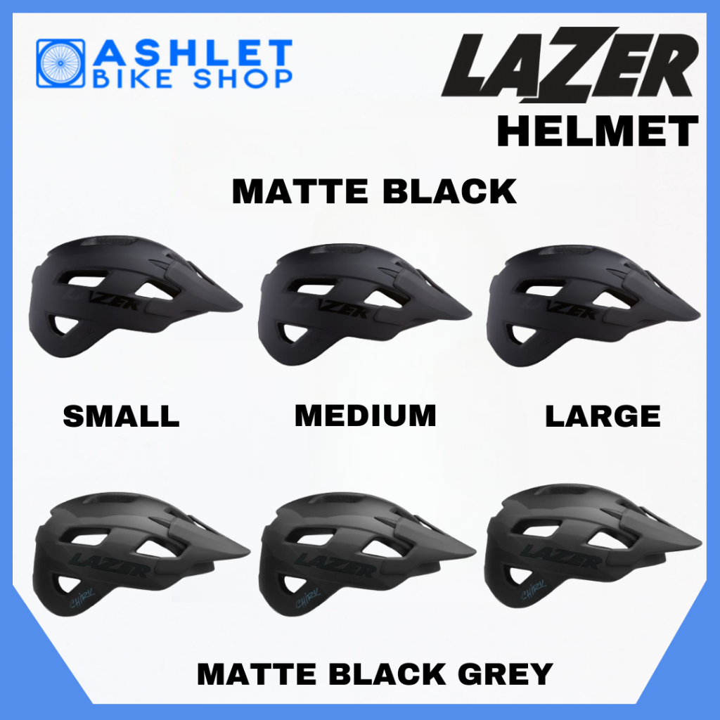 Lazer Chiru Helmet for MTB | Matt Black Grey - ASHLET BIKE SHOP ...
