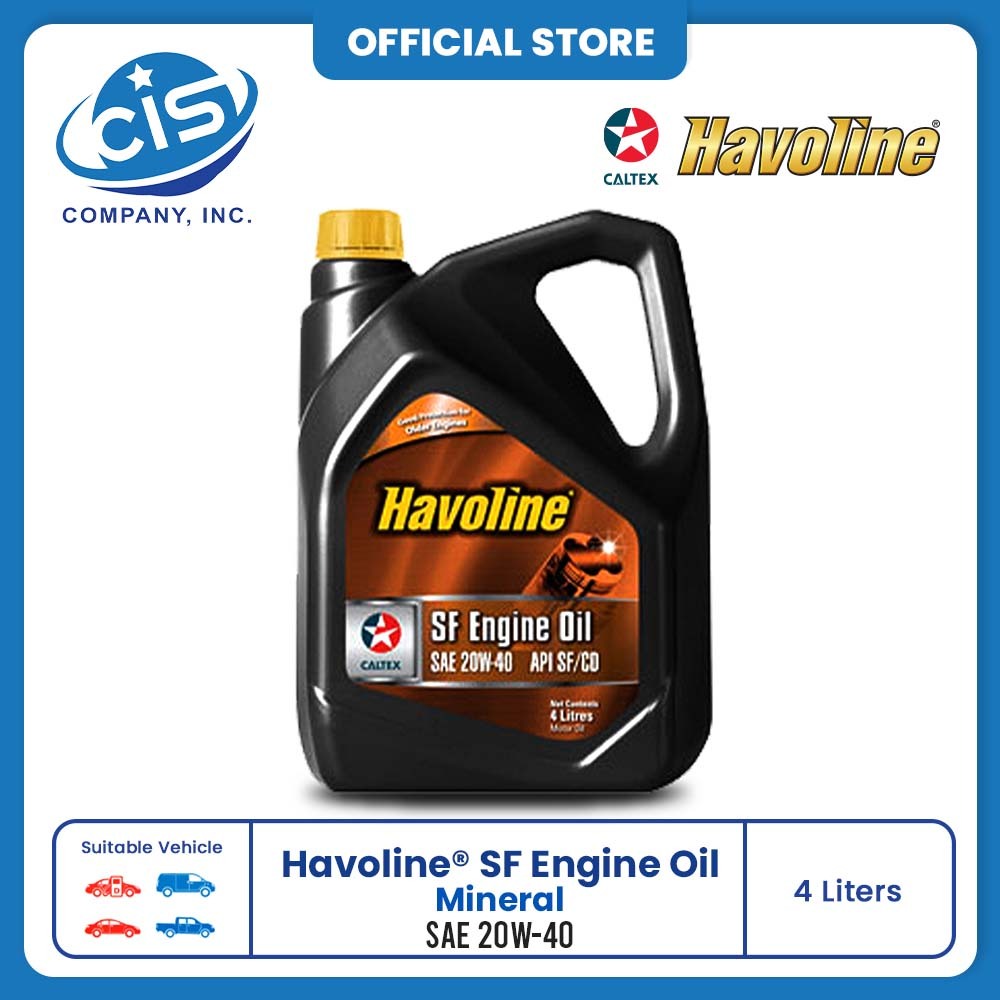 Havoline® SF Engine Oil SAE 20W-40 4 Liters | Shopee Philippines
