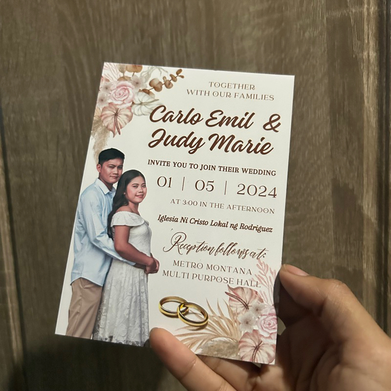 INVITATION FOR WEDDING AND EVENTS (free layout and envelope) | Shopee ...