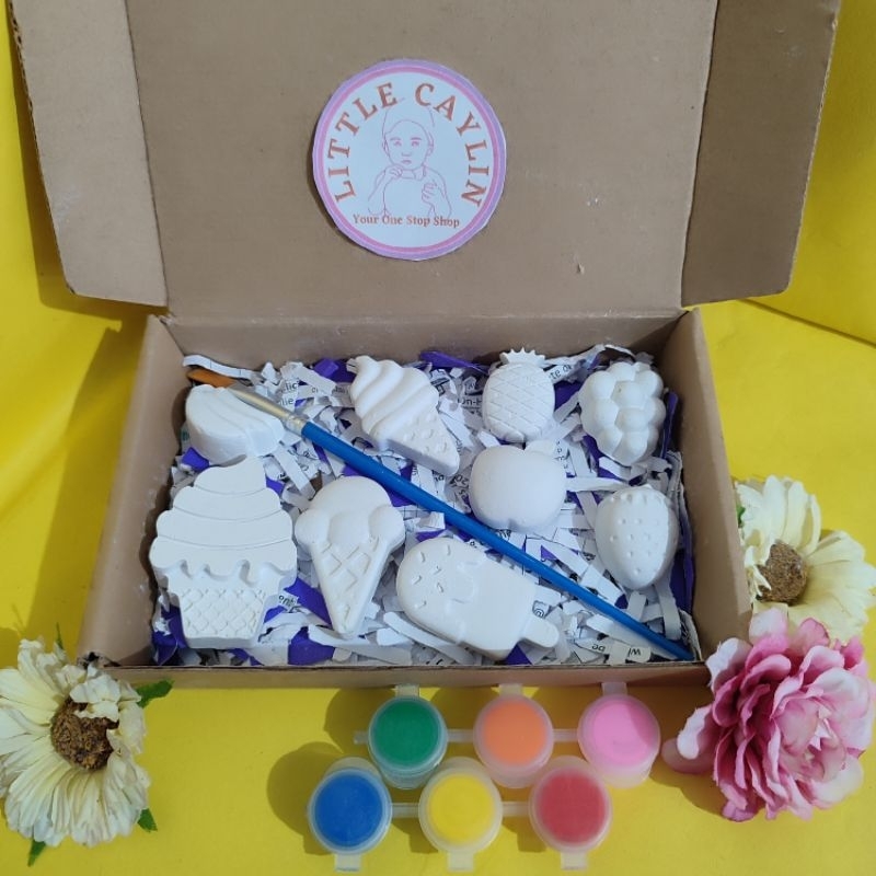 Mini Plaster Painting Set (with box and paint) | Shopee Philippines