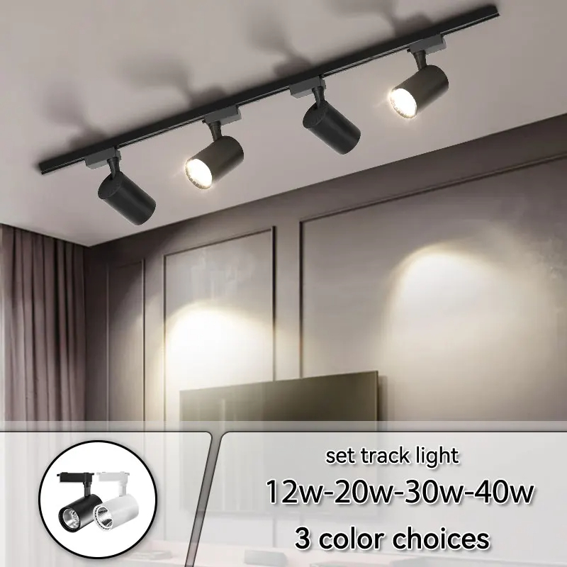 LED Ceiling Light Track Light Set 220V COB Track Lighting Wall Lamp ...