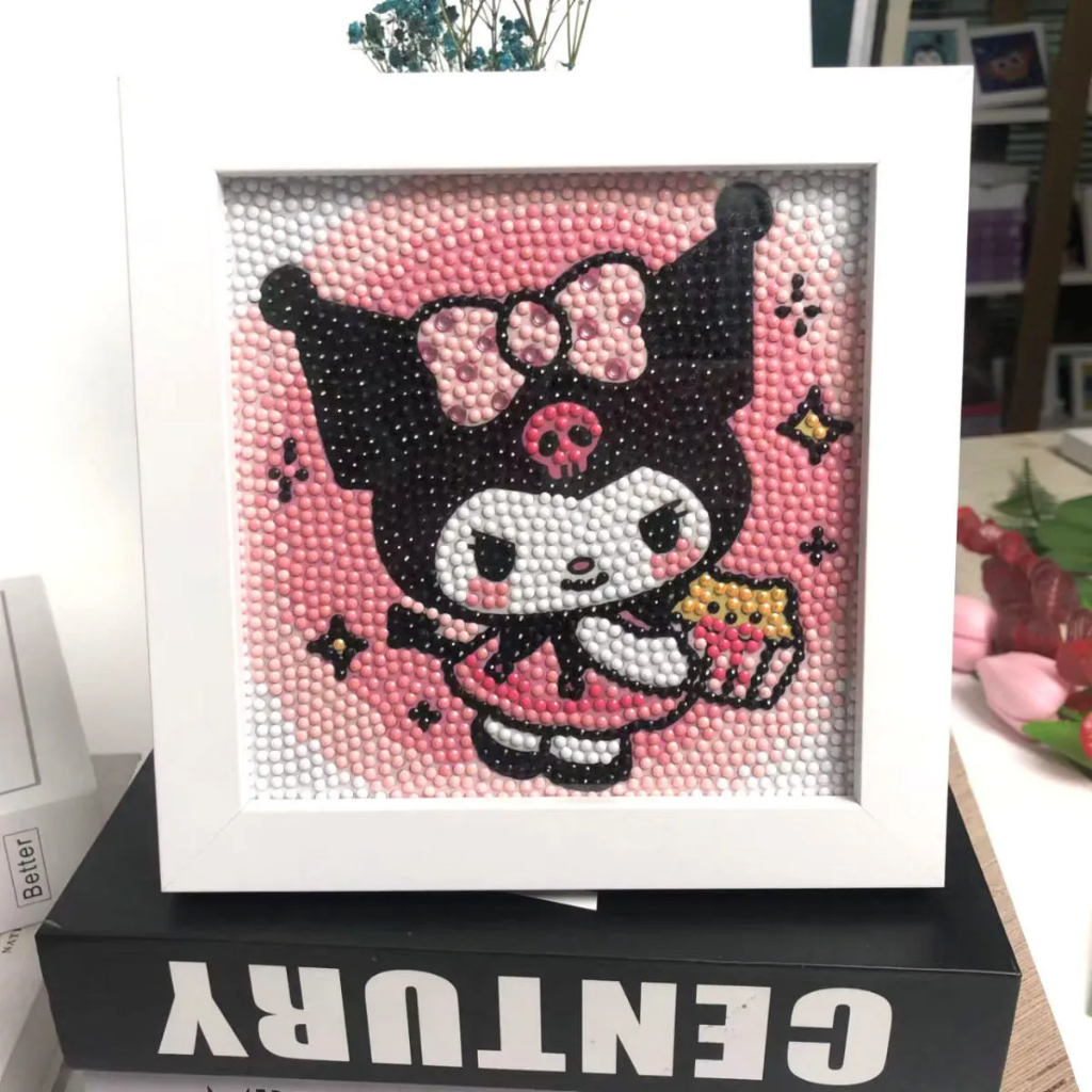 Sanrio Diamond Painting Kuromi 18cmX18cm Carton Photo Frame Set DIY ...