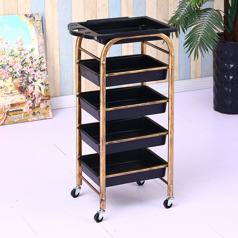 Salon High End Trolley Cart Barber Shop Trolley 5 Layers with Casters ...