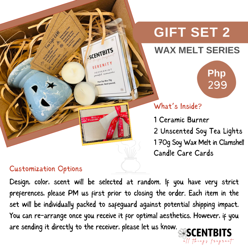 WHOLESALE: Gift Set 2 - Burner, 1 Clamshell Wax Melt, 2 Tea Lights ...