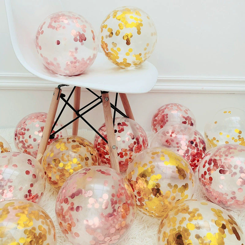 5pcs Sequins Confestti Latex Balloons Birthday Anniversary Party ...