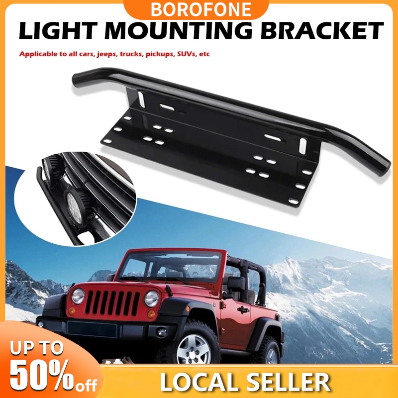Universal Car Front Bumper Bull Bar Number Plate Holder For Vehicle SUV ...