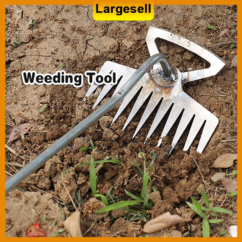 11 Teeth Weeding Artifact Steel Handle Uprooting Weeding Tool Dual ...