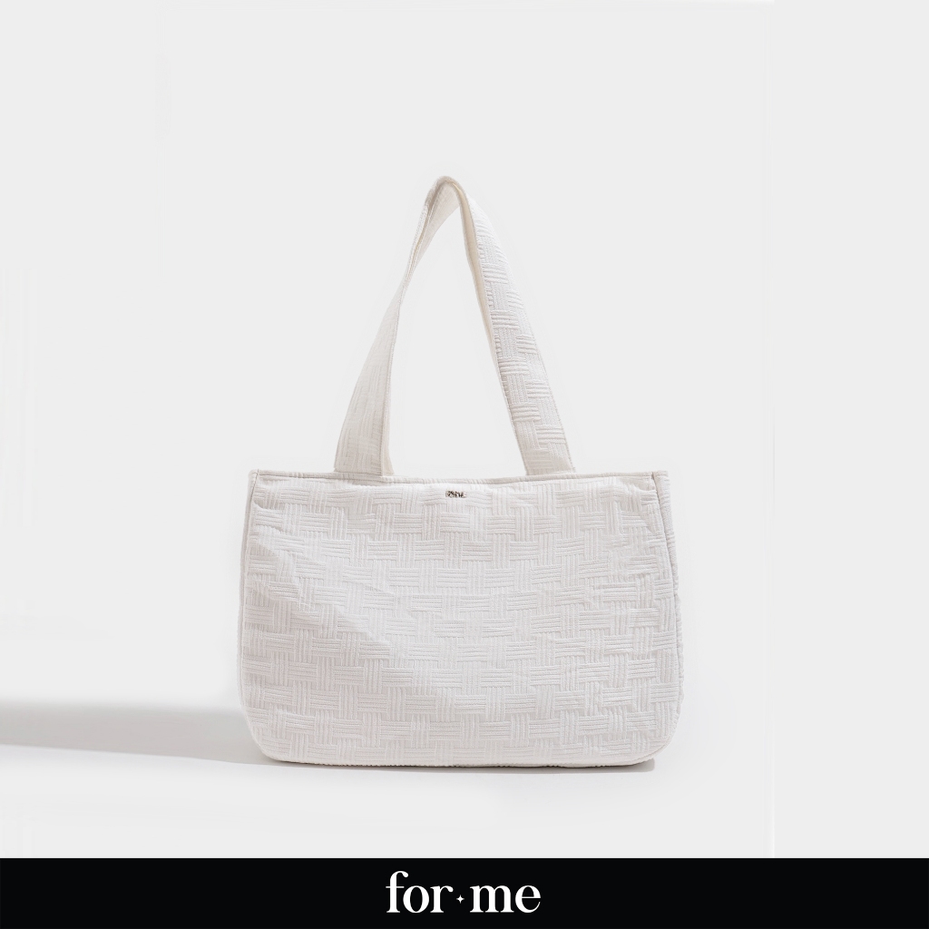 ForMe Textured Shoulder Bag for Women (Off White) | Shopee Philippines