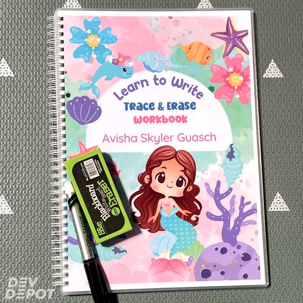 Tracing Workbook for Handwriting Practice - Mermaid Theme | Shopee ...