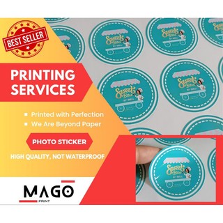 100pcs Personalized Sticker Label (Photosticker, White Vinyl Sticker ...