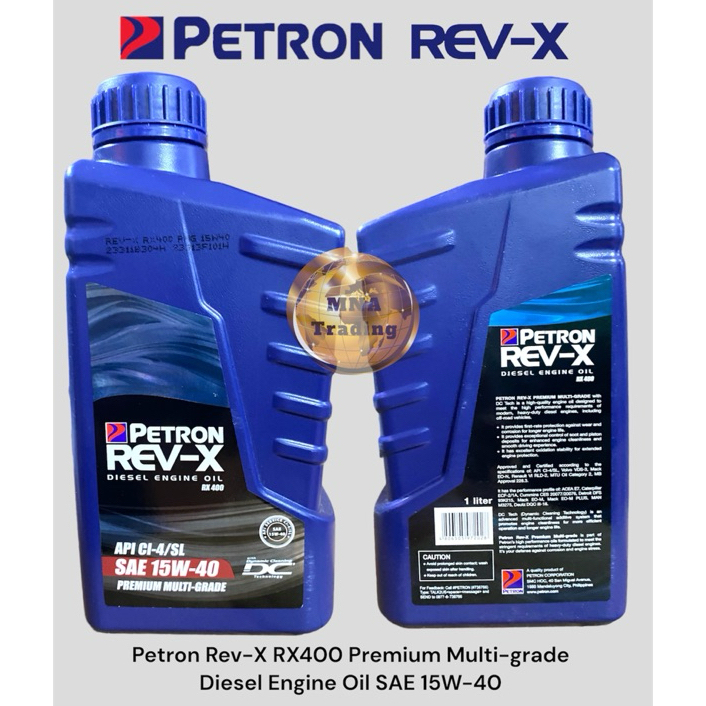 Petron Rev-X RX400 Premium Multi-grade SAE 15W-40 with DC Tech 1Liter ...