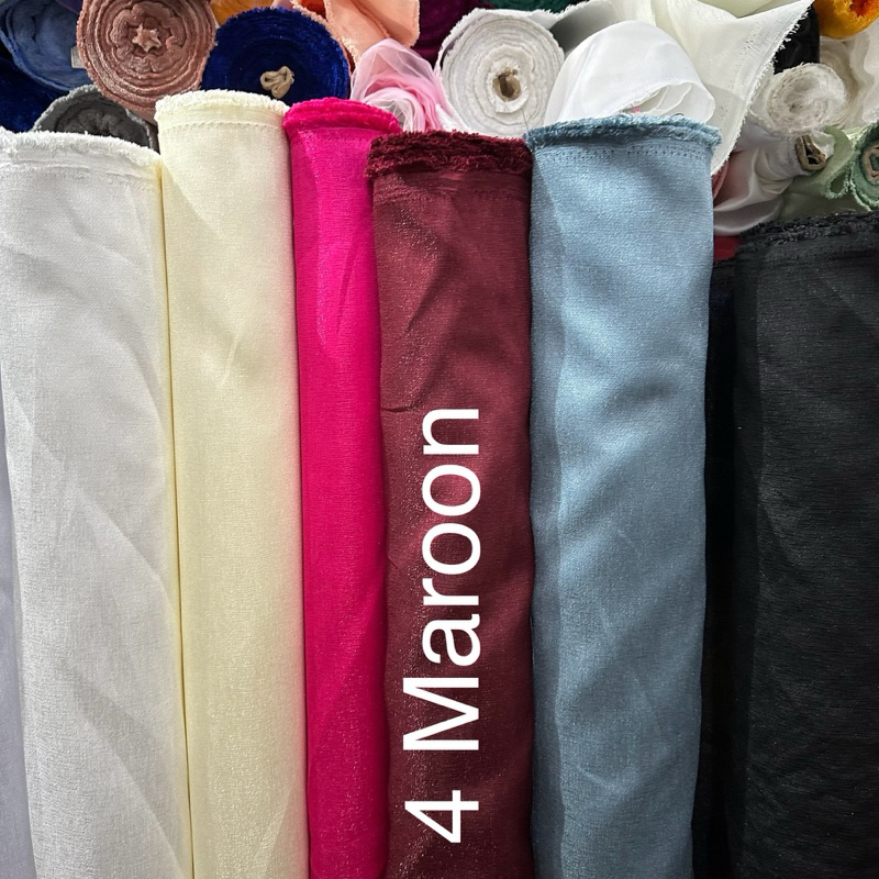 Metallic Gazar Fabric 60” Width (Per Yard) | Shopee Philippines