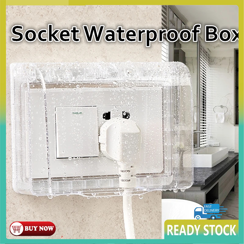Socket Waterproof Box Transparent Concealed Switch Box Double Socket ...