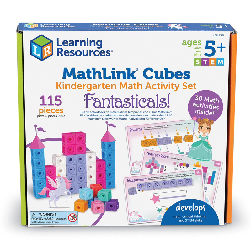 Learning Resources MathLink Cubes Kindergarten Math Activity Set ...