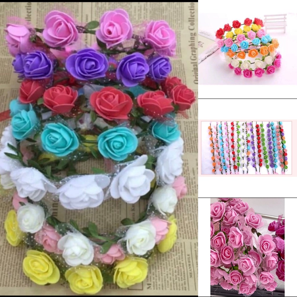 Rose Flower Crown Headband HF01 | Shopee Philippines
