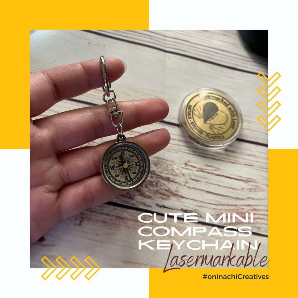 oninachi Real Compass Bag Charm - Cute Vintage Souvenir Keychain ...