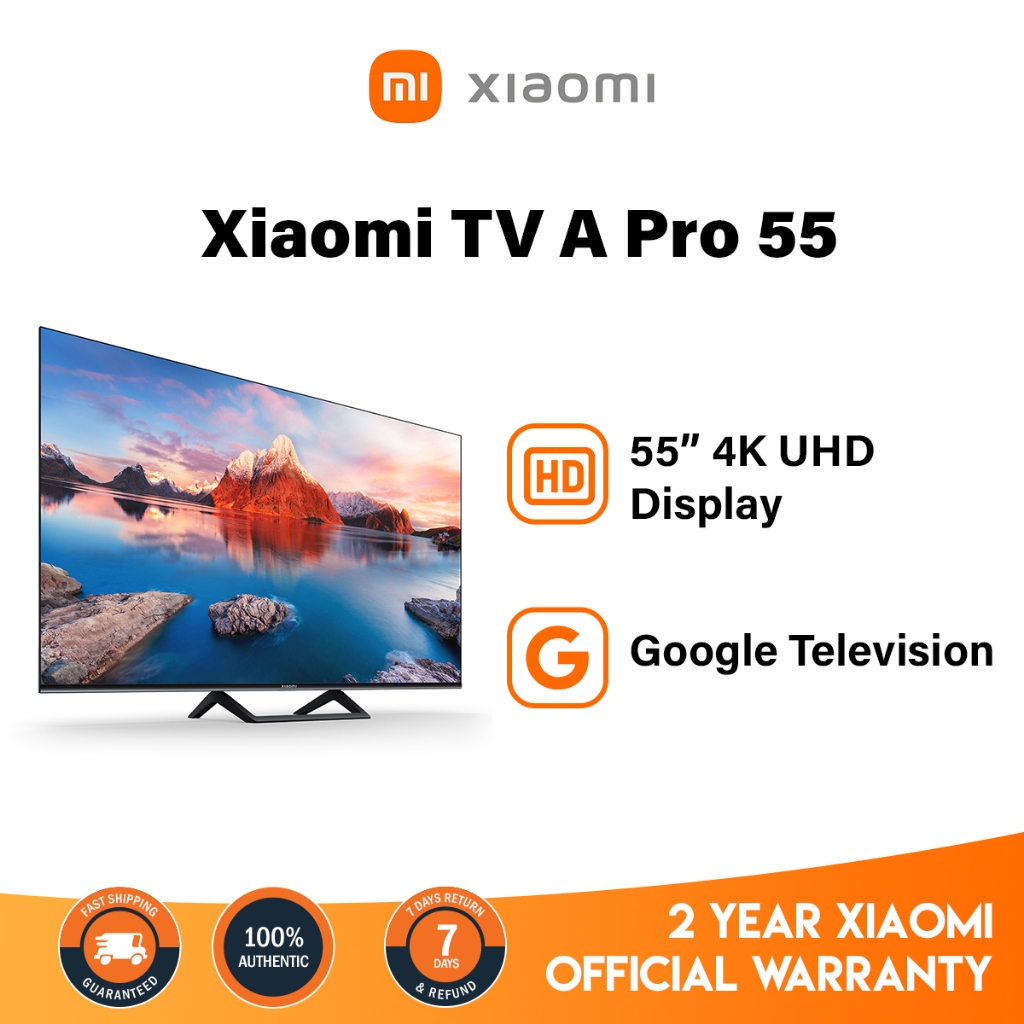 Xiaomi TV A Pro 55 inch 4K Ultra HD Dolby Vision Google TV Dolby Audio ...
