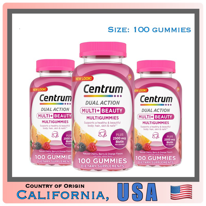Centrum Multigummies Multi Beauty Dual Action Multivitamin Made In
