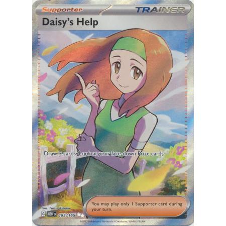 Daisy's Help - 195/165 - Full Art Secret Rare Scarlet & Violet 151 ...