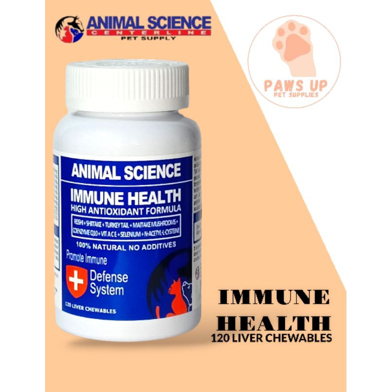 Animal Science Immune Health for Dog and Cat | 120 Liver Chewables (1 ...