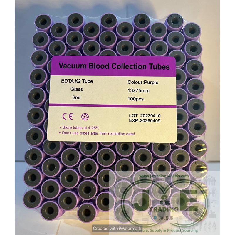Blood collection EDTA tubes 2ml (Glass) 1box(12 trays) | Shopee Philippines