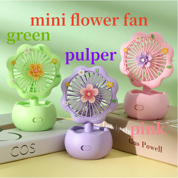 New color desktop flower pot mini fan usb charging desktop mute cartoon ...