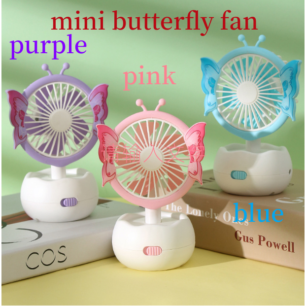 Desk color butterfly mute cartoon Fan Small portable fan with USB ...