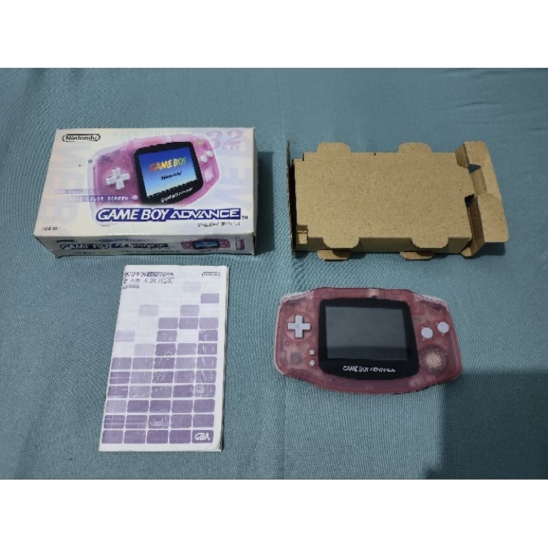 Nintendo GBA Gameboy Advance Transparent Pink with Box and Manual ...