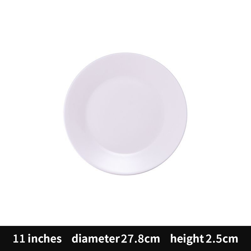 10/11/12/14-inch white ceramics bone disk restaurant house dishes flat ...