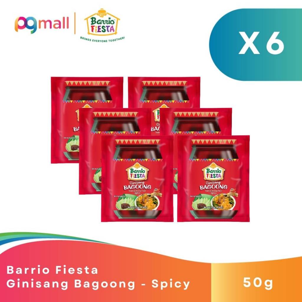 Barrio Fiesta Bagoong 50g by 6 (Spicy) - FG001440 | Shopee Philippines