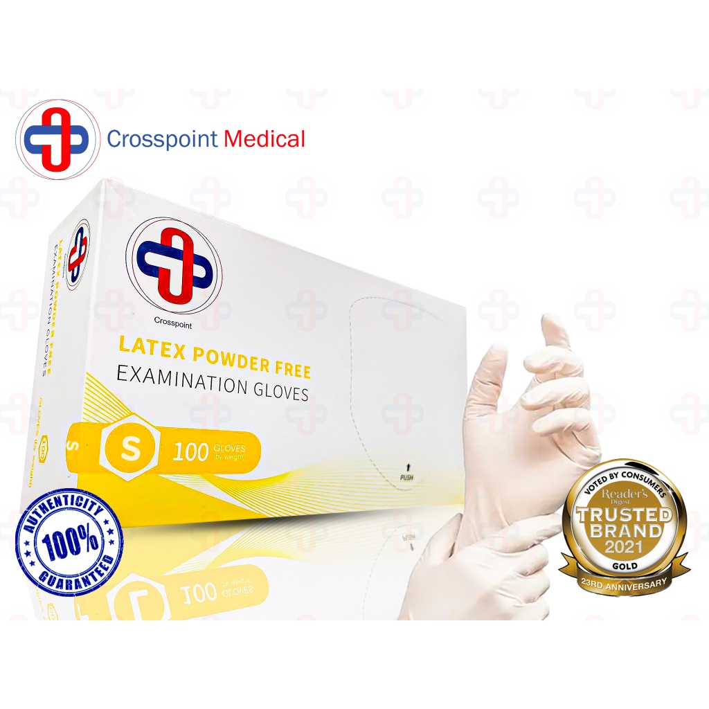 Crosspoint Latex (Small) Examination Glove 100pcs/Box | Shopee Philippines