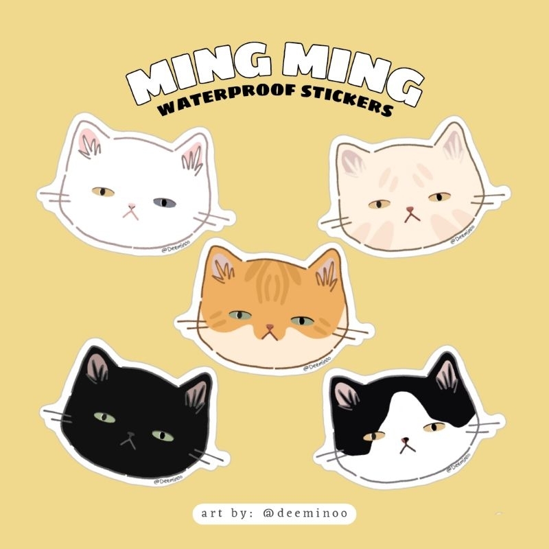 Ming ming /⁠ᐠ⁠｡⁠ꞈ⁠｡⁠ᐟ⁠\ waterproof stickers ||「 deeminoo stickers ...
