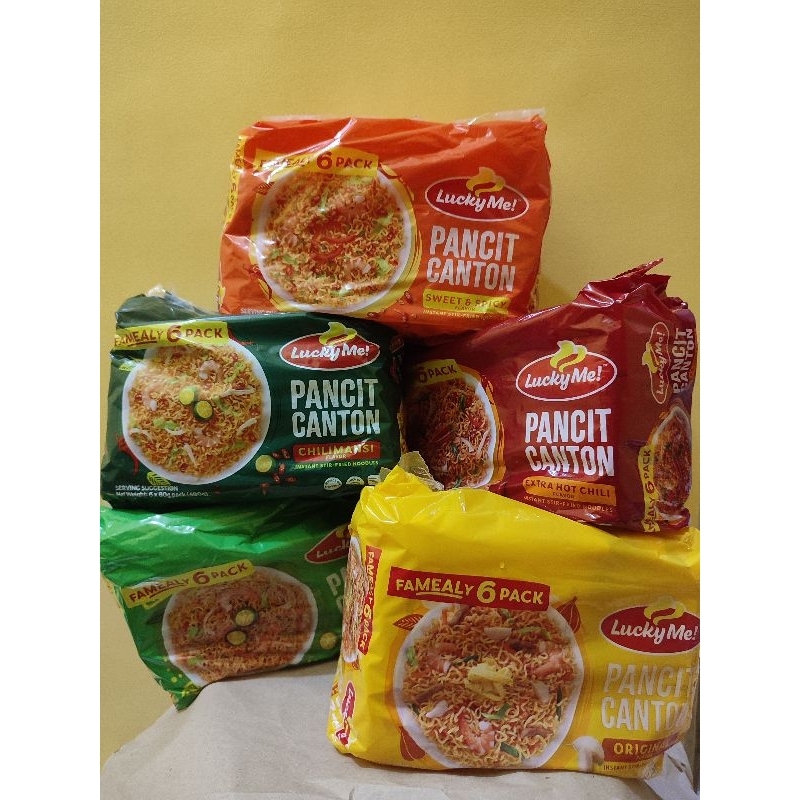 PANSIT CANTON & LUCKY ME FAMEALY 6 PACK | Shopee Philippines