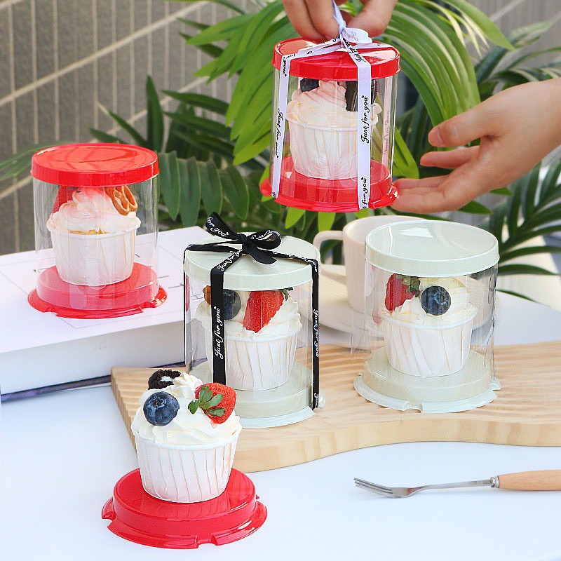 Single Cupcake holder container round Acetate 10 pcs | Shopee Philippines