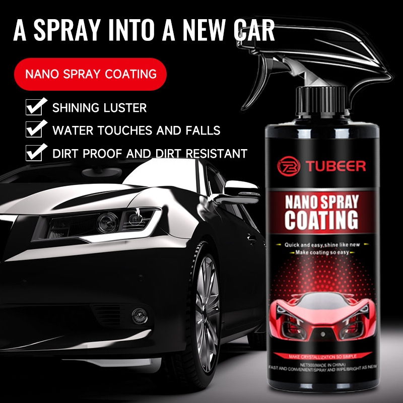 TUBEER Car Wax Spray Car Nano Coating For And Polish Two-in-one Coating Auto Car Wash 500ML ...