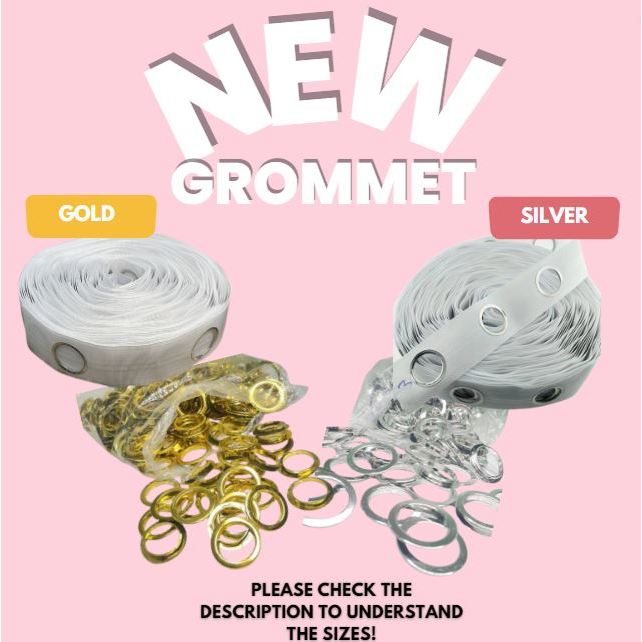 grommet rings for curtain gold and silver sold per roll CAD | Shopee ...