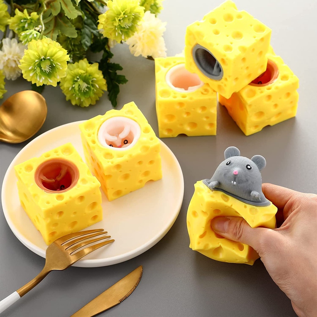 U toys Cheese Mouse Toy Squishy Toys Fun Mouse Squeeze Toy Stress ...