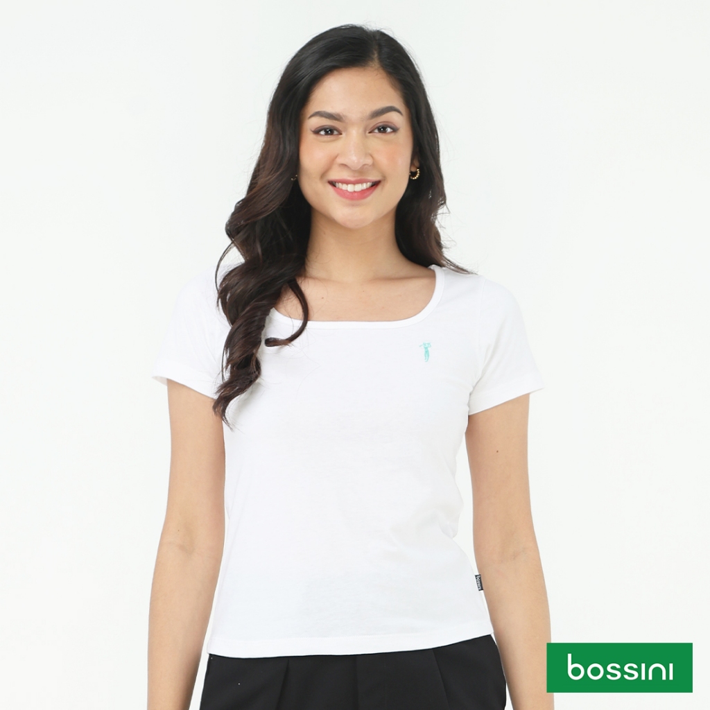 Bossini Ladies Short Sleeves Plain Blouse OST12-0056 | Shopee Philippines