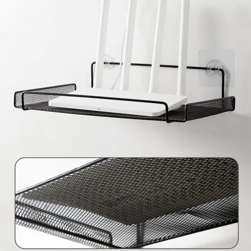 Router Placement Rack TV Set-top Box Storage Rack Wall Punch-free Wall ...