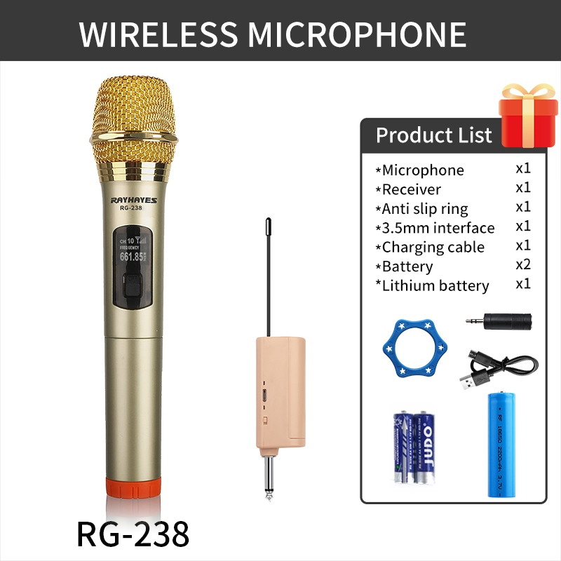 Rayhayes Wireless Microphone original For Videoke Dual Handheld ...