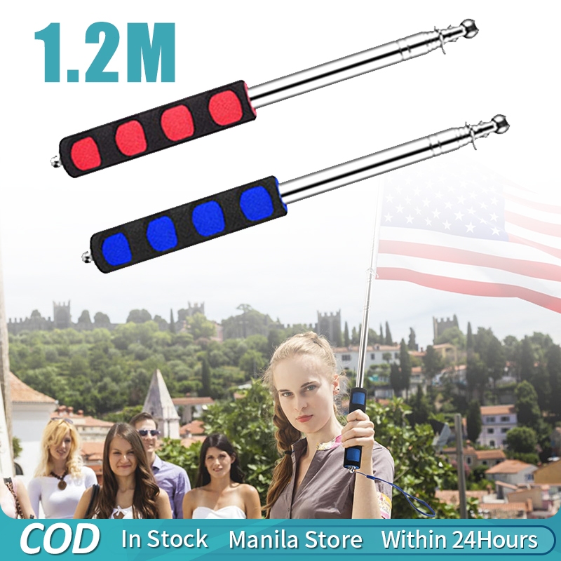 1.2m Telescopic Handheld Flagpoles Portable Tour Guide Flag Pole,for ...