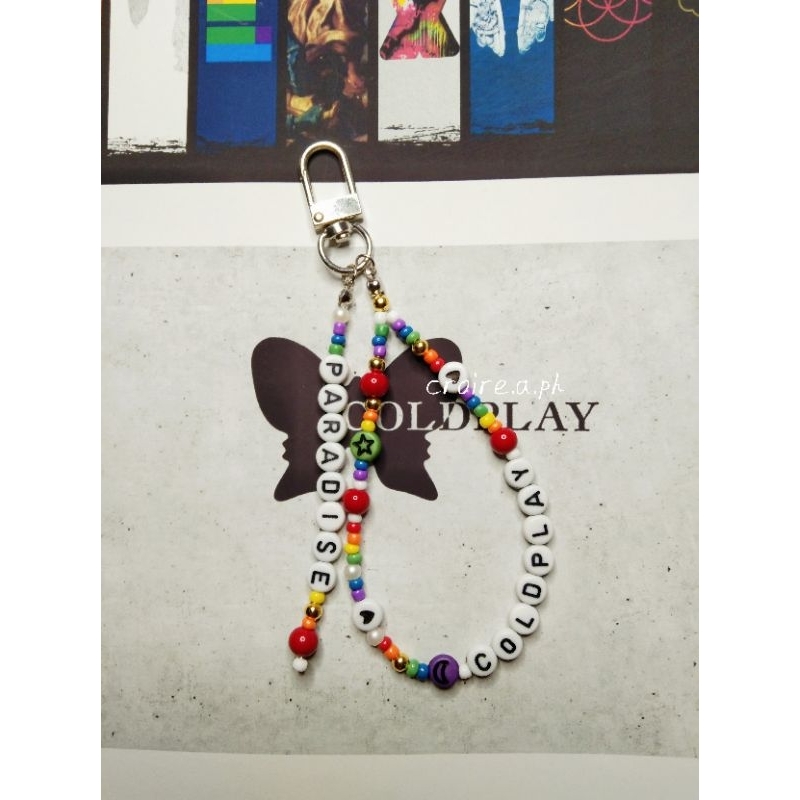 COLDPLAY inspired Keychain |Paradise| | Shopee Philippines