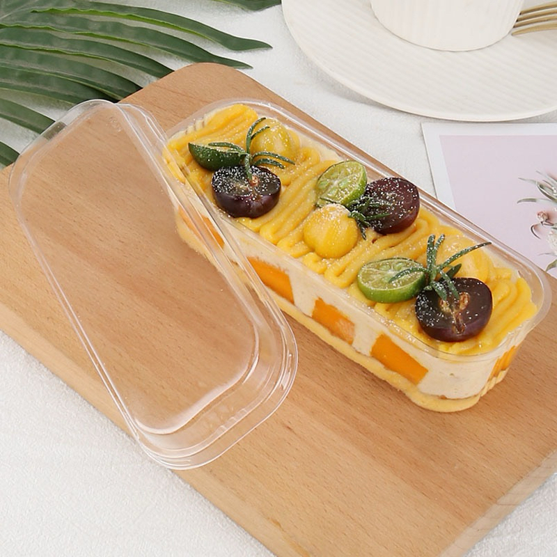 10pcs 300ml Rectangular Dessert Container Mousse Cake Box Dessert Box ...