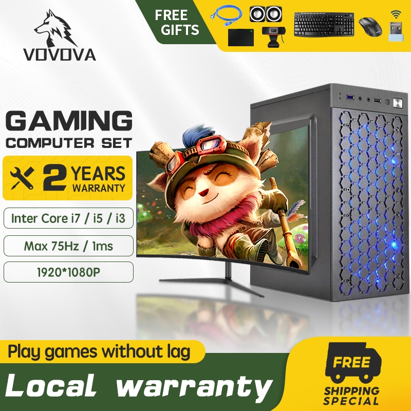VOVOVA Desktop Computer set pc Inter i7 Full Set PC Set Gaming computer ...
