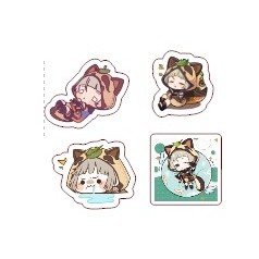 4pc/order Genshin Impact Sayu Set C Emoji Waterproof Sticker Matte ...