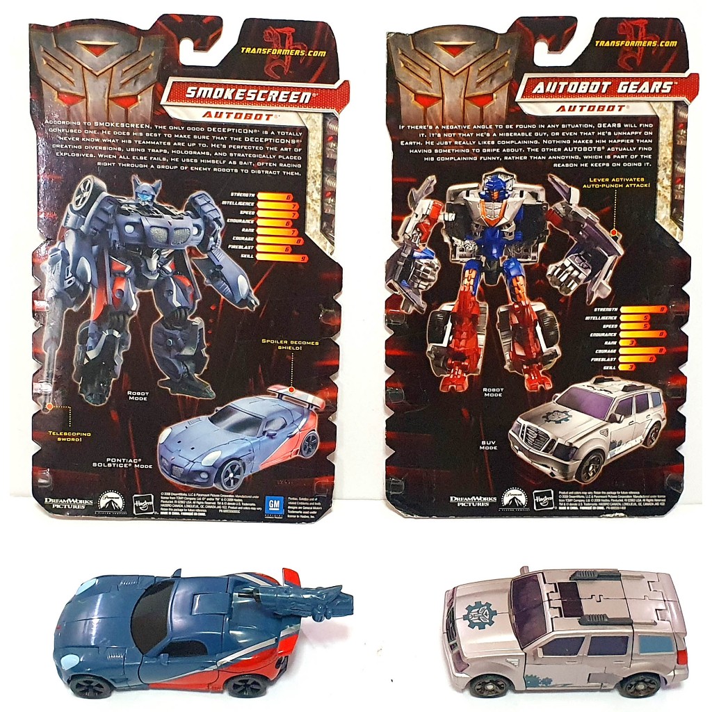 Transformers ROTF 1-Smokescreen 2-Autobot Gears Deluxe Class Original ...