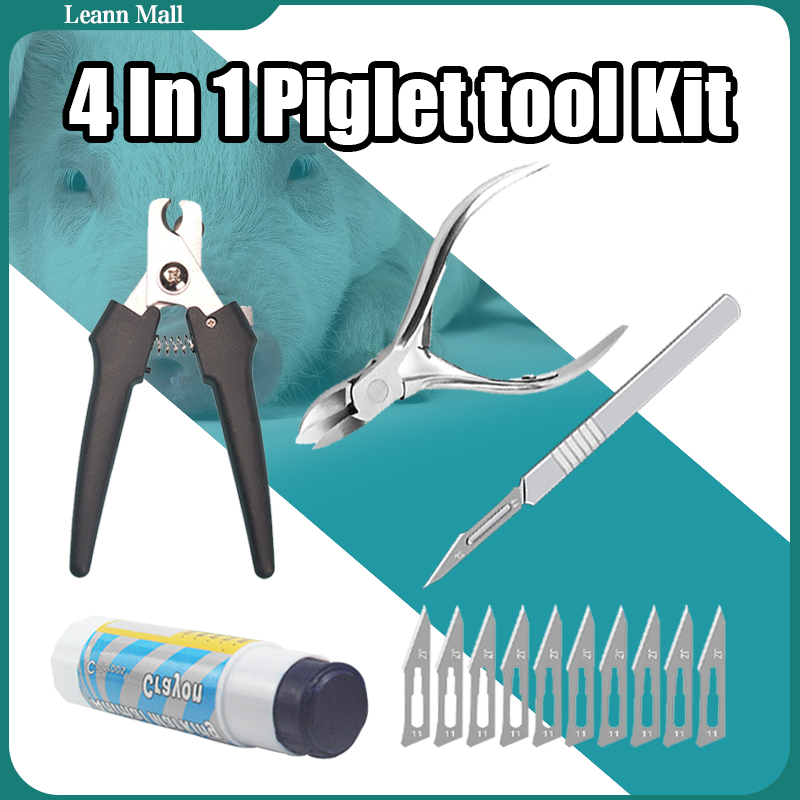 Pig Kit Piglet Cutter + Pig Tail Cutter + Castration Cutter + Crayon ...