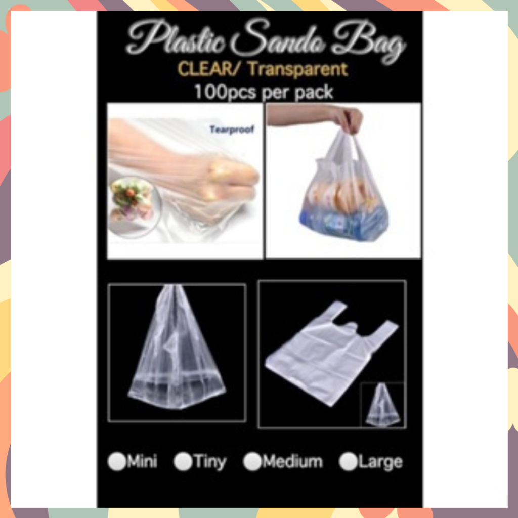 Plastic Sando Bag CLEAR 100pcs | Shopee Philippines