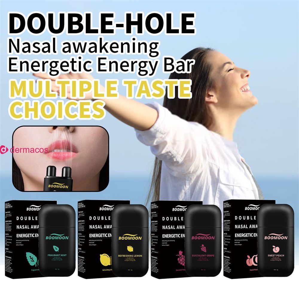 Boomoon Nasal Energy Bar Double Hole Refreshing Stick Aromatherapy Anti ...